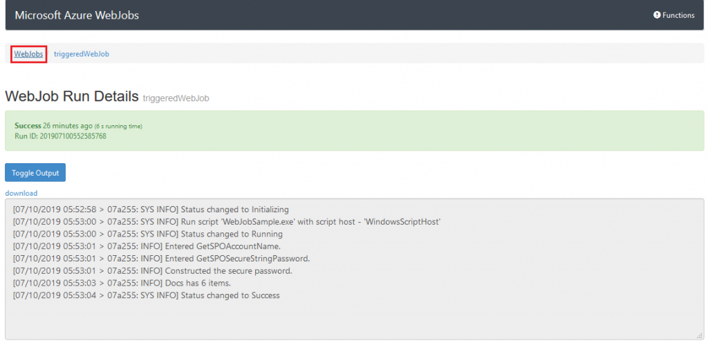 Securely Trigger an Azure WebJob Using Microsoft Flow - TatvaSoft Blog