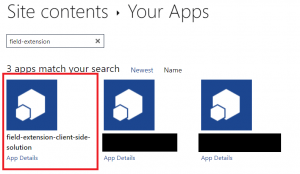 SharePoint Framework Extensions – Field Customizer