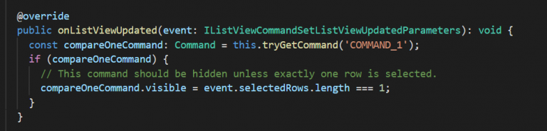 SPFx Extensions - ListView Command Set