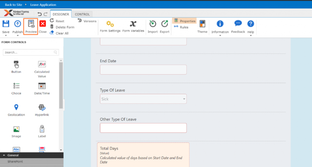 Nintex Forms How To Create Form In Office 365 Tatvasoft Blog