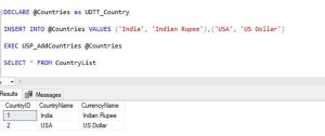Table-Valued Parameters in SQL Server - TatvaSoft Blog